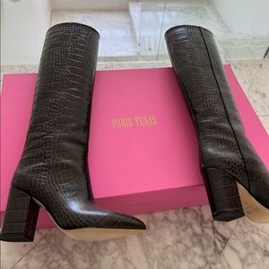Paris Texas | Shoes | Paris Texas Python Print 0 Heel Boot Brand New | Poshmark